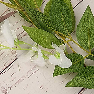 You's Auto Artificial Flowers, Bouquet Decor Realistic Flower,Bridal Wedding Bouquet for Wedding Home Birthday Party Arrangment Garden Decoration (White)