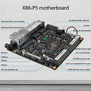 CWWK X86 P5 Fanless Mini PC Firewall Router 12th Gen Intel N100(Up to 3.40GHz) DDR5 4800MHz 2X i226-V 2.5G LAN HDMI2.1 Proxmox Server, No RAM NO SSD