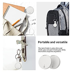 Key Finder Locator, Tracker for Keys and Wallets 2 Pack Two-Way Anti-Lost Alarm Phone Finder with Key Chain and Silicone Protective Case, Fit for Android/iOS (White)