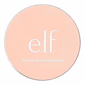 e.l.f. Halo Glow Setting Powder, Silky Powder For Minimizing Pores & Fine Lines, Delivers A Semi-Matte Finish, Vegan & Cruelty-Free, Light Pink