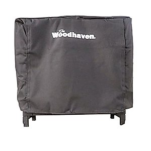 Woodhaven 2 Foot Waterproof Full Cover - Covers 2 Foot Indoor Firewood Rack - Reinforced Vinyl With Velcro Straps - Keeps Logs Dry (Black)