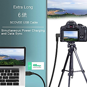 Mini USB Cable 90 Degree 2Pack 6ft for Garmin Nuvi for Canon PowerShot/Rebel/EOS/DSLR/ELPH,Dash Cam,SatNav,Camcorders,Car,Camera USB Cable Right Angle Mini-B Charger Cord Data Sync Charging Adapter