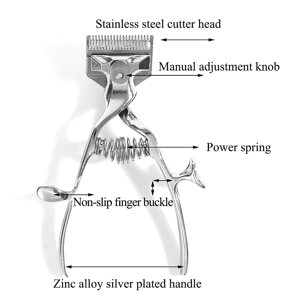 PIAOPIAONIU Manual Clippers Haircut Old Fashion Hand Hair Clipper With 2 Hair Cutting Scissors,Portable Hand Push Haircut Low Noise Non-Electric Hair Cutter for Hair Removal