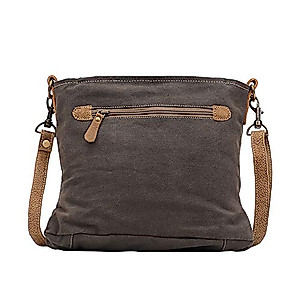 Myra Bag Posy Upcycled Canvas & Cowhide Shoulder Bag S-1461