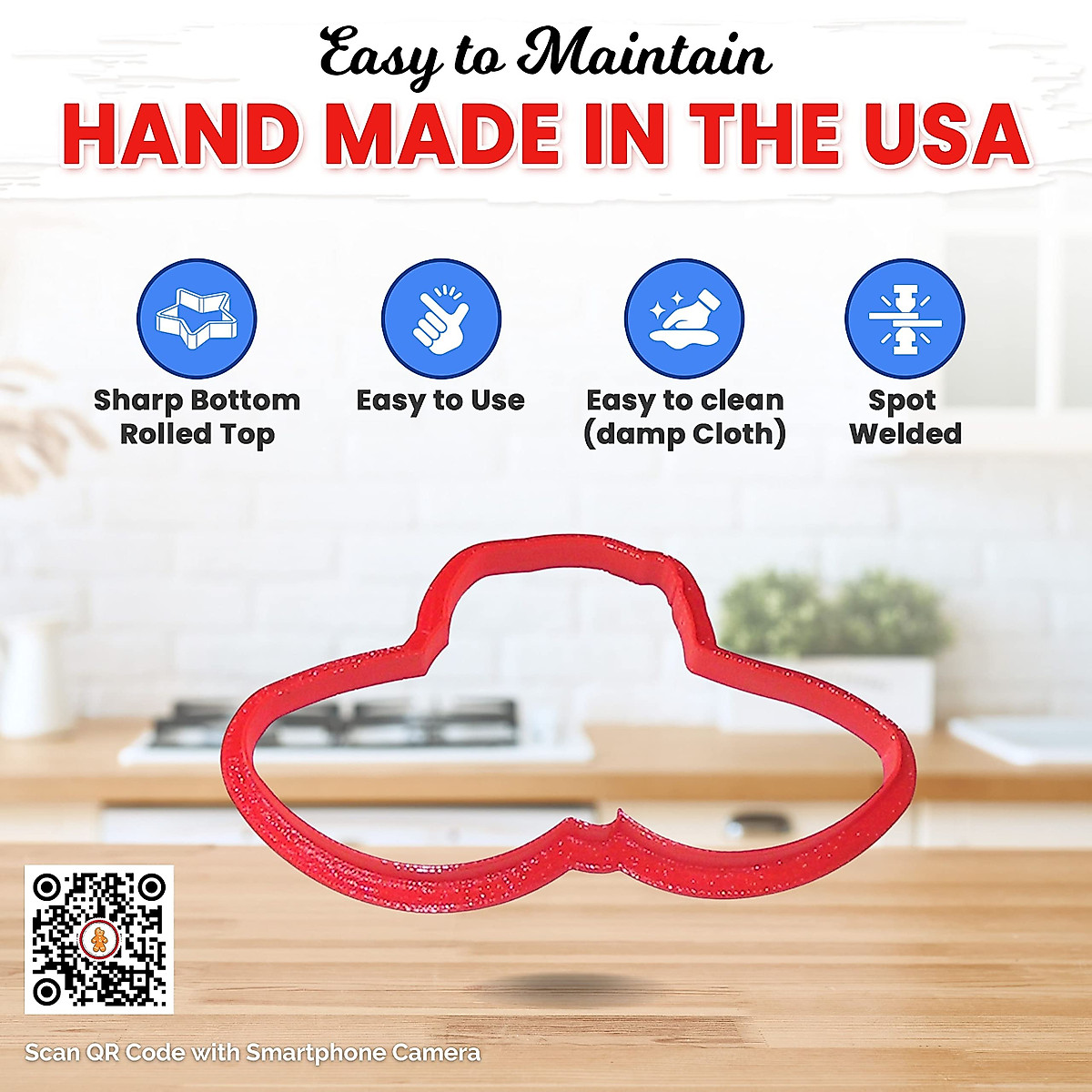 Wide Brimmed Sun Hat Cookie Cutter 4.75 Inch - Hand Made in the USA by Foose