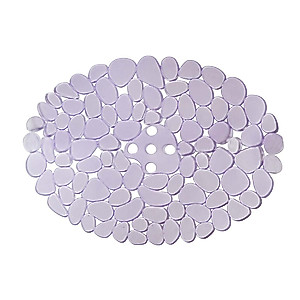 PVC Sink Mat Pad ECO-Friendly Kitchen Sink Protector Mat, Oval, 12"X15" (Lavender)
