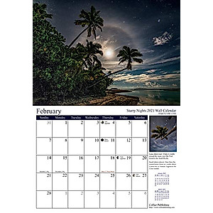 Starry Nights 2021 Astronomy Wall Calendar (13.5" x 9.75", featuring the moon, northern lights, Milky Way, and more)