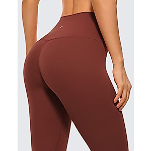 CRZ YOGA Butterluxe Womens Workout Leggings 26.5''- Full Length High Waisted Yoga Pants Buttery Soft Athletic Gym Lounge Jujube Brown Small