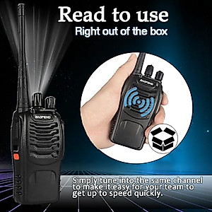 Baofeng Bf-888S Walkie Talkies for Adults Long Range Handheld Two-Way Radios Rechargeable with Earpiece Mic for Team, School, Hunting, Skiing(12Pack)