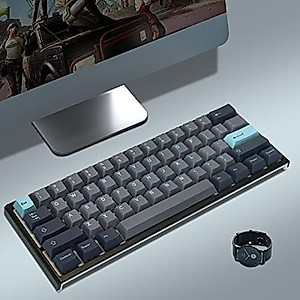 Hkfos PBT Keycaps 127 Keys Dark Blue keycaps Cherry Profile Keycaps Dye-Sublimation for Cherry Gateron MX Switches Mechanical Gaming Keyboards(with 1.75U Shift)
