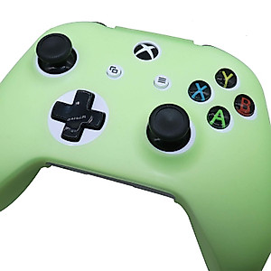 RALAN Controller Cover Silicone, Silicone Controller Cover Skin Protector in Dark Compatible for Xbox Ones Controller (Black Pro Thumb Grip x 8,Cat + Skull Cap Cover Grip x 2) Visit The RALAN Store