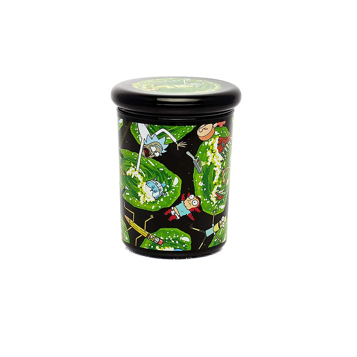 Rick and Morty Portal Container, 6 oz, Multiverse, Stash Jar, Rick Sanchez, Glass, Herbs & Spices, Portal Gun, Alternate Reality
