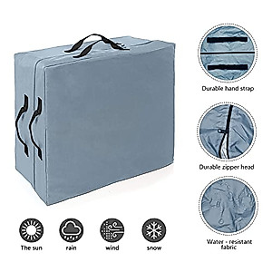 Orqihod Carry Case for Twin XL Tri-Fold Mattress, Grey Storage Bag with Two Handles and Zippers(39 x 26 x 18 Inches)
