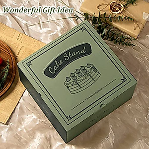 ANBOXIT Cake Stand with Dome Lid, Acacia Wood Cake Plate with Cover, Wooden Cake Display Stand with Acrylic Dome - Footed