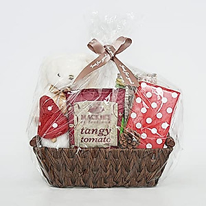 GRANNY SAYS Wicker Storage Baskets, Waterproof Wicker Basket with Handles, Woven Storage Bins for Pantry Kitchen and Bathroom, Brown, 2-Pack