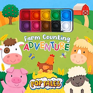 Farm Counting Adventure - Children's Touch and Pop Board Book with Fidget Pop Toy