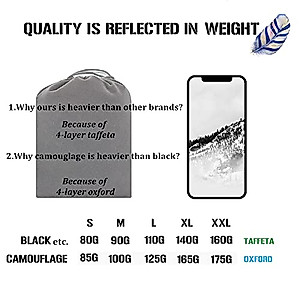 Joy Walker Backpack Rain Cover Waterproof Breathable Suitable for (15-30L, 30-40L, 40-50L, 50-70L, 70-90L) Backpack Hiking/Camping/Traveling (Black, XL (for 50-70L Backpack))