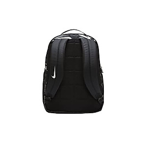 NIKE SPORTSWEAR BRASILIA BACKPACK CU8962-010 18L Black/Glossy White, 18 x 12 x 5 in, Black/Glossy White, 45 x 30 x 12 cm