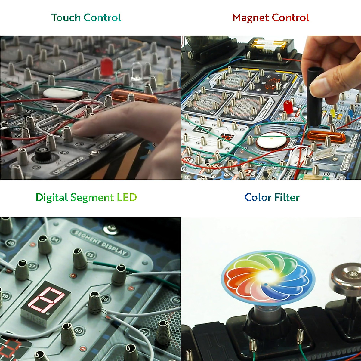 Playz Advanced Electrical Circuit Board Engineering Kit for Kids with 328+ STEM Projects on Electricity, Voltage, Currents, Resistance, & Magnetic Science | Gift for Children Age 8-13+