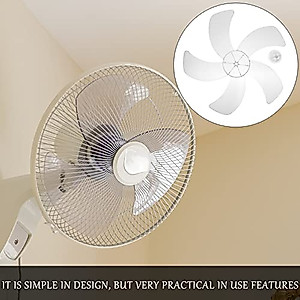 LIFKOME Universal Plastic 5 Leaves Fan Blade 16 inch Replacement Fan Blades Electric Fan Leaves Standing Fan Table Fanner General Accessories