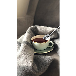 Mom’s Coffee Spoon for Christmas Gift for Mom Birthday Presents from Daughter Son Engraved Stainless Steel Spoon for Dessert Teaspoon for Mommy Mother Gift from Children