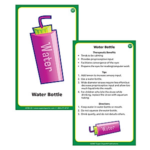 Sensory Diet Behavior and Body Awareness Flash Card Deck - Super Duper Educational Learning Toy for Kids