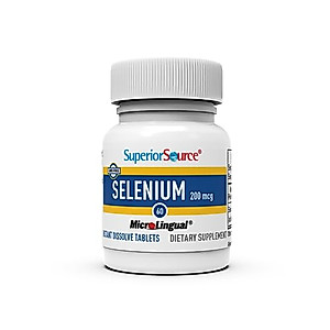 Superior Source Selenium Nutritional Supplements, 200 mcg, 60 Count