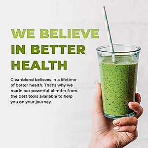 Cleanblend Commercial Blender - 64oz Countertop Blender 1800 Watts - High Performance, High Powered Professional Blender and Food Processor For Smoothies
