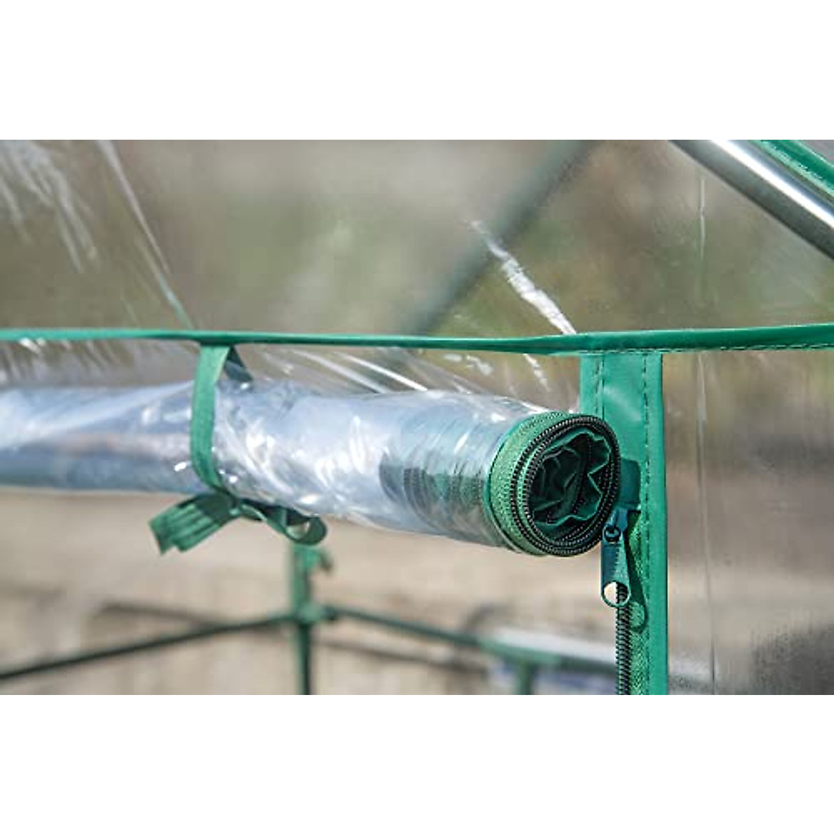 Miracle-Gro 4'8" x 4'8" x 6'5" All-Season Small Walk-in Greenhouse with 8 Wire Shelves for Outdoors, Easy-Access and Durable, Translucent