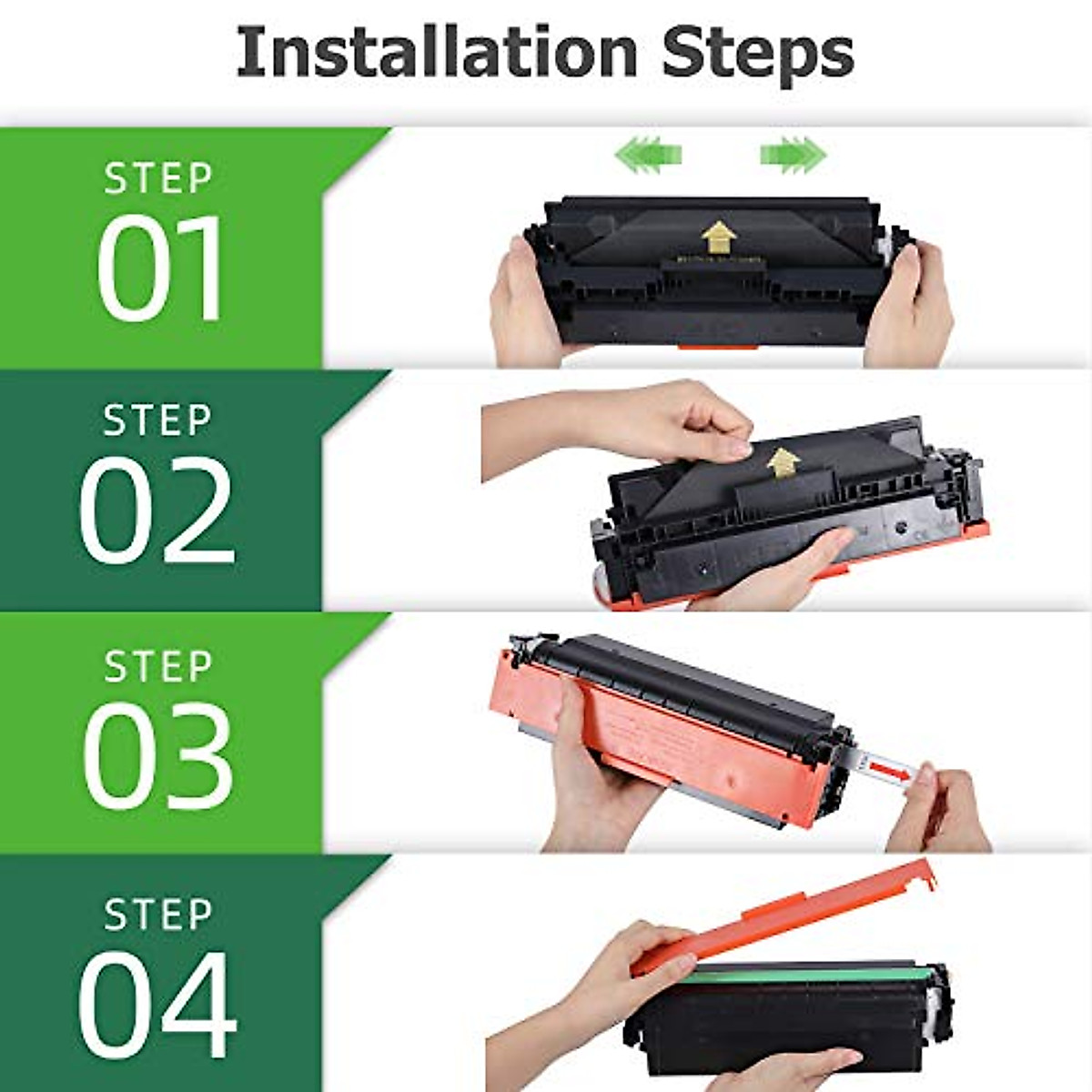 Aztech Compatible Toner Cartridge Replacement for HP 410X CF410X 410A Color Pro M477fdw M477fnw M477fdn M452dn M452dw M452nw CF411X CF412X CF413X Printer (Black Cyan Yellow Magenta, 4-Pack)