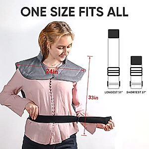 SAROO Weighted Heating Pad for Back Pain Relief, 24"x33" XXL Large Electric Heating Pad for Neck and Shoulders with 4 Heat Settings, 2H Auto-Off, Back Heated Wrap for Cramps - Machine Washable