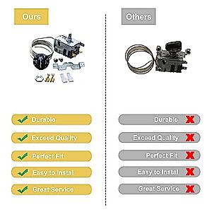 988284 Refrigerator Thermostat Temperature Control Kit Compatible for True Refrigerators 077B6856 Freezer Thermostat