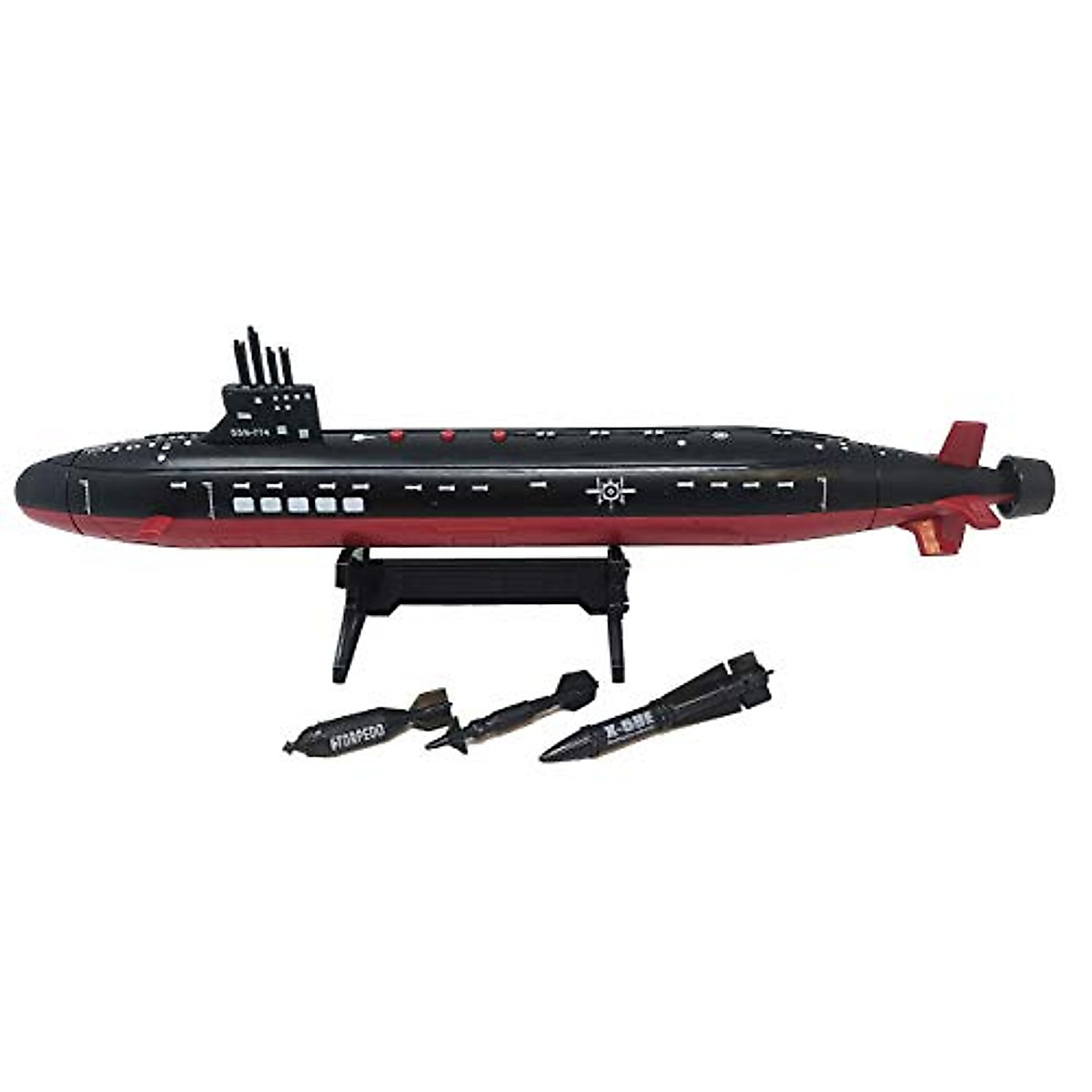 16.5 Inch Toy Black Submarine with Sound Effects and Torpedo