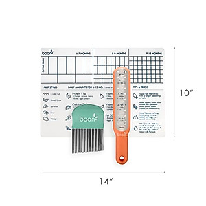 Boon DIVVY Solid Baby Food Starter Kit, Includes Crinkle Cutter, Grater & Silicone Mat, 3pc Set