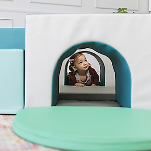 ECR4Kids SoftZone Four Tunnel Maze, Toddler Playset, Contemporary, 15-Piece