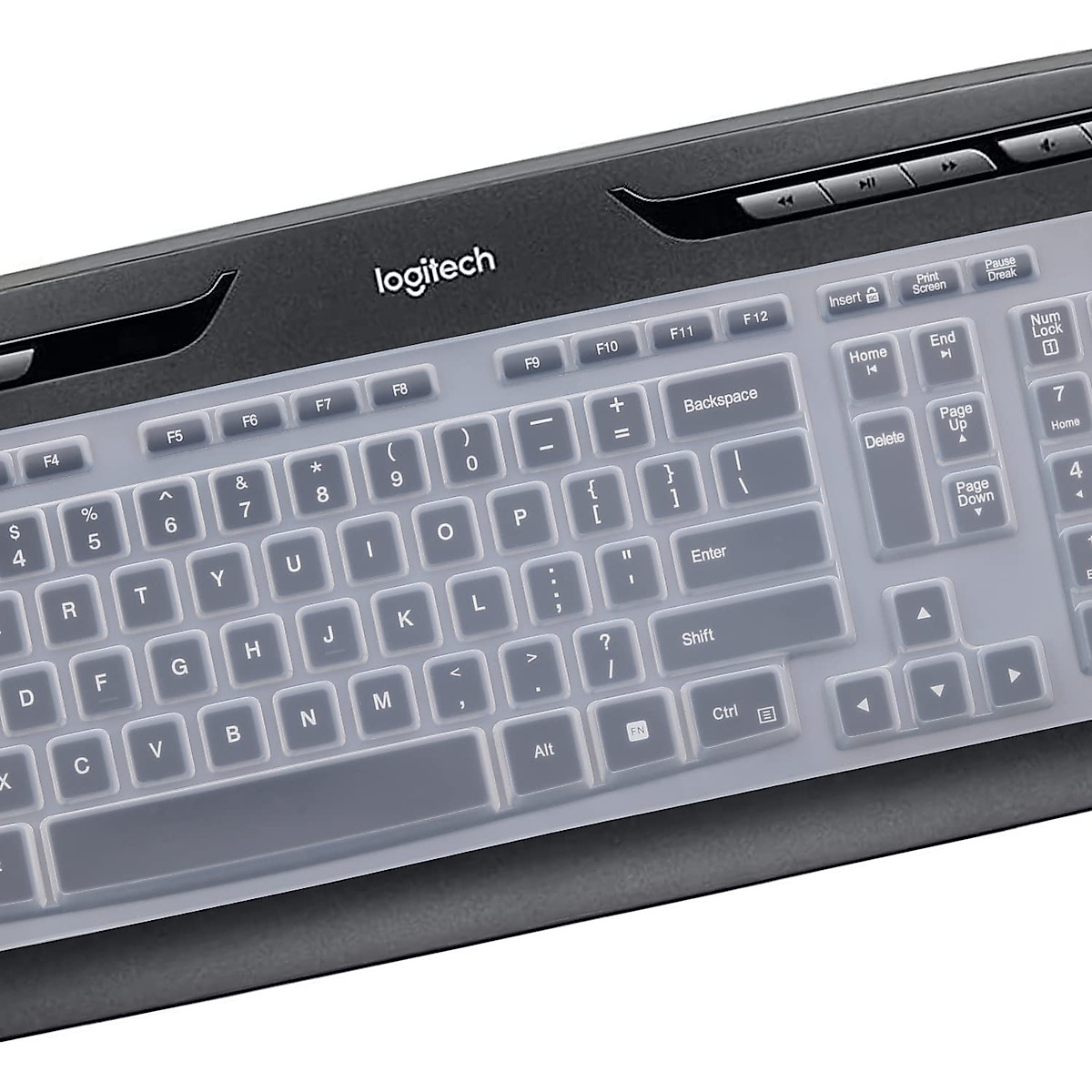 Keyboard Cover for Logitech MK320 K330 MK335 YR002/Y-R0009 Wireless Ultra Thin Silicone Keyboard Protector Skin Logitech MK320 K330 MK335 Accessories-Clear