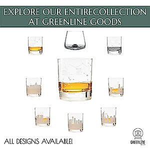 Greenline Goods Whiskey Glasses - 10 oz Tumbler Gift Set – Science of Whisky Glasses (Set of 2) Etched with Whiskey Chemistry Molecules | Old Fashioned Rocks Glass