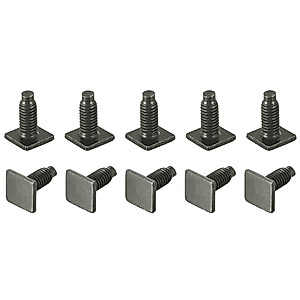 uxcell Square Head Bolt, 10pcs M6x15mm Fully Thread Carbon Steel Grade 8.8 Square Machine Screws