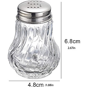 2pcs Spice Salt Jar Glass Kitchen Pepper Seasoning Shaker Jar BBQ Cooking Bottle Small Salt Shaker Pepper Powder Jar