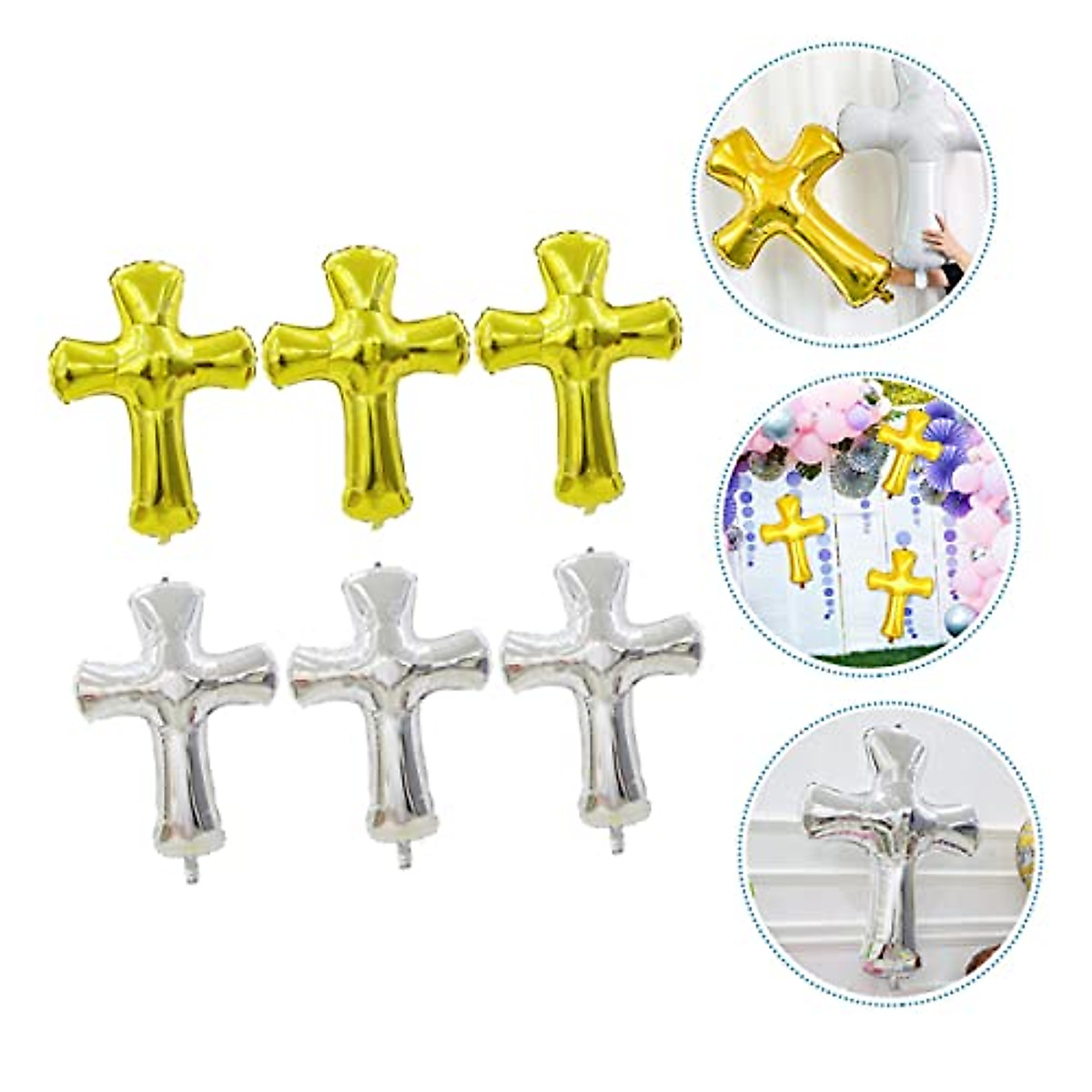 ifundom 18 Pcs Wedding Party Balloons Religious Balloons Baptism Balloons Party Decoration God Bless Baptism Decoration Kids Party Balloon Modeling Baby Girl Aluminum Film