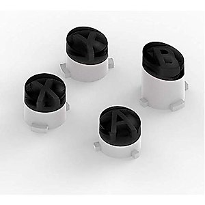 Colors Custom ABXY Replacement Buttons Mod Kit for Xbox One/Xbox One Slim/Xbox One Elite Wireless Controller Mod Buttons (Black)