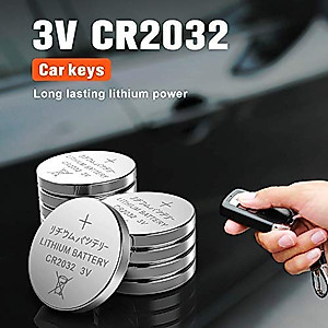 GutAlkaLi CR2032 Lithium 3V Battery, Electronic Coin Cell Button for Toys Calculators Watches (40 Pcs)