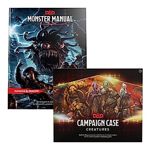 Dungeons & Dragons D&D Monster Manual + Campaign Case: Creatures Book + Accessory Set