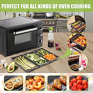 ZIP STANDING Nonstick Bakeware Set, New large size Cake Silicone Sheet Pan, baking pan dividers, Suitable for oven, air fryer to simplify cooking, Safe to use and easy to clean.