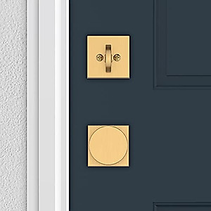 Baldwin SCLAJXCONCSR190 SC.LAJxCON.CSR La Jolla Sectional Single Cylinder Keyed Entry Handleset with Interior Contemporary Knob