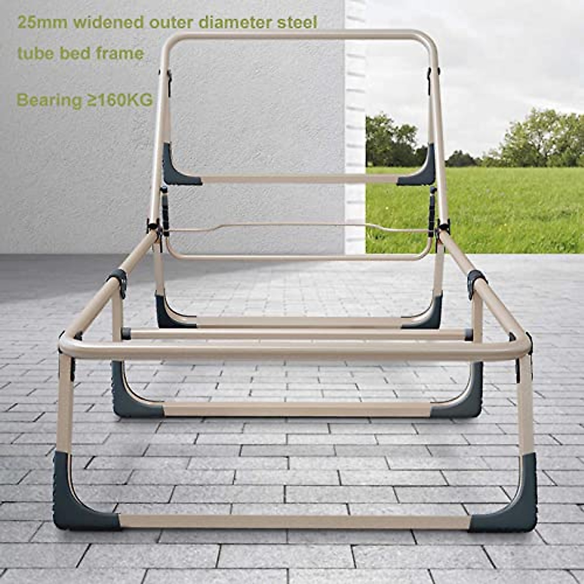 ABaippj Adjustable Zero Gravity Folding Reclining Lounge Chair with Pillow, Portable Chaise Lounge Chair, Great for Outdoor Patio Lawn Beach Pool Sunbathing, Supports 440lbs