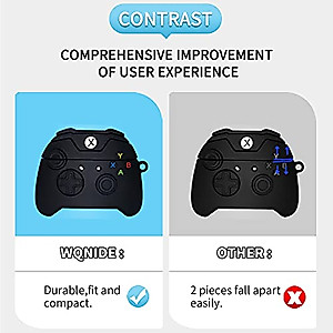 2Pack Game Controller & Vaselin Cover for Airpods Pro Case, Cute Fashion Character Skin Protective Cover Accessories with Keychain Soft Silicone Shockproof/Anti-Fall/Waterproof Case for Kids Girls