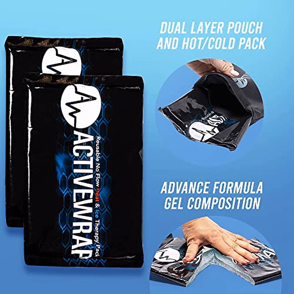 ActiveWrap Bundle - Foot and Ankle Ice Pack Wrap with Reusable Ice Packs for Injuries