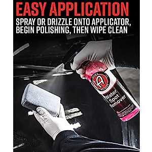 Adam's Water Spot Remover - Hard Water Stain Remover For Glass, Shower doors, Paint, Windows, Car Detailing & More | Bio Safe Calcium, Magnesium & Soap Scum Remover Formula (16oz)