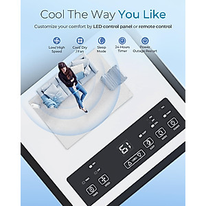 FIOGOHUMI 10000BTU Portable Air Conditioners - Portable AC Unit with Built-in Dehumidifier Fan Mode for Room up to 350 sq.ft. - Room Air Conditioner with 24H Timer & Remote Control Window Mount Kit